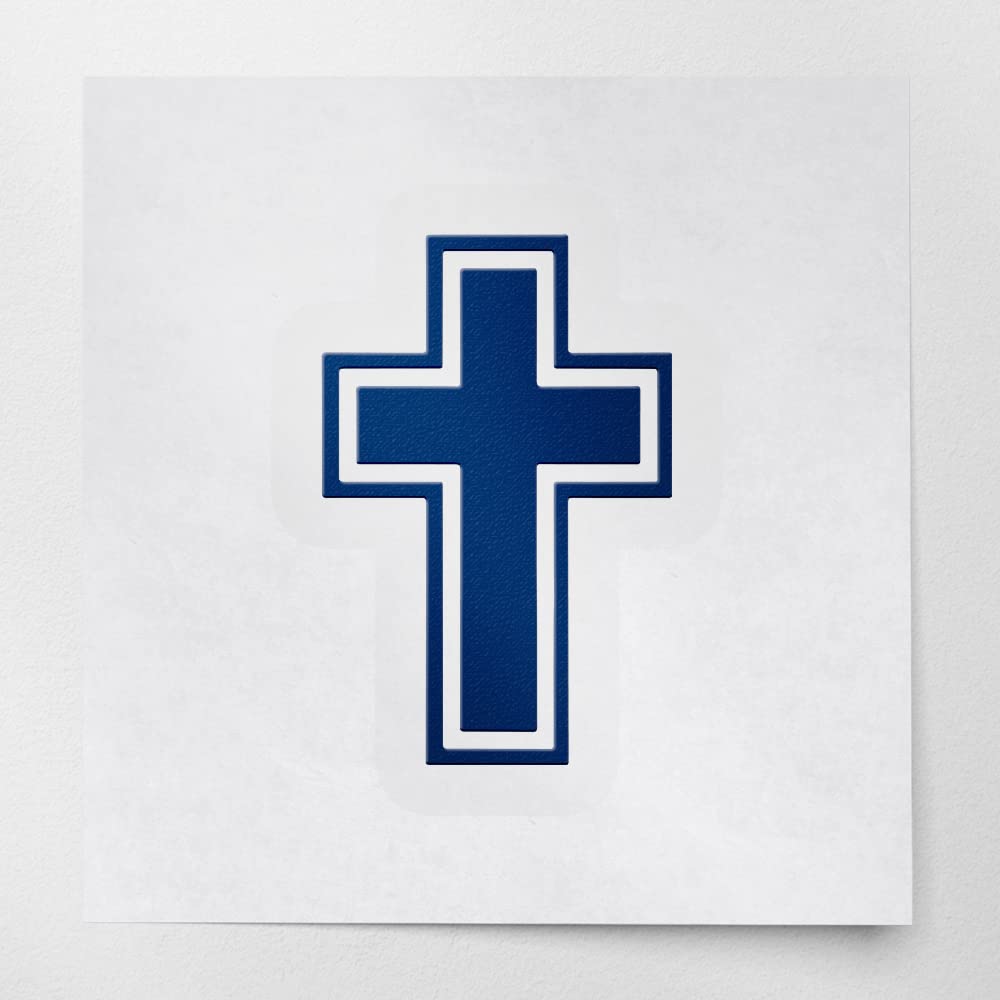 Blue Christian Cross Clipart Watercolor Hand Painted Blue Flowers