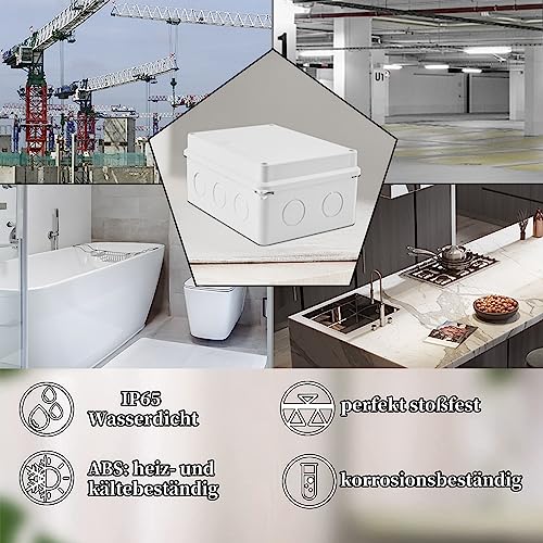 WTpin Pack of 2 Junction Box Outdoor Waterproof IP65 Junction Box ...
