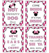 Amazon.com: Mickey Party Sign Set of 4-8 x 10 inch Mickey Mouse Party ...