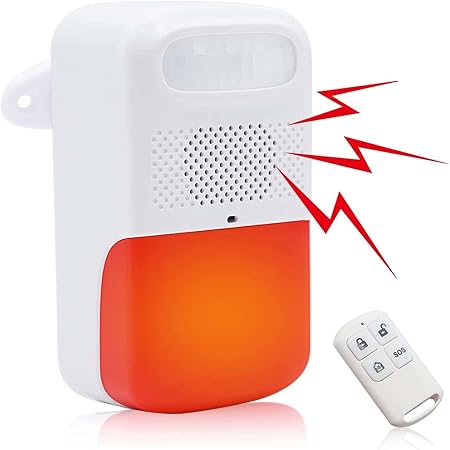 Amazon.com: Motion Sensor Alarm, PIR Indoor Motion Detector with Siren ...