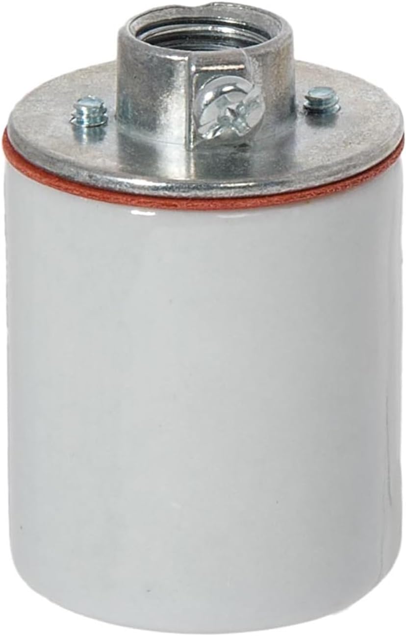 B&P Lamp® High Heat Resistant Porcelain Keyless Medium Socket 1/2IPS ...