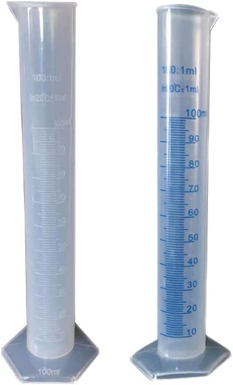Faderr Measuring Cylinder, Plastic Graduated Cylinder Beaker, Blue ...