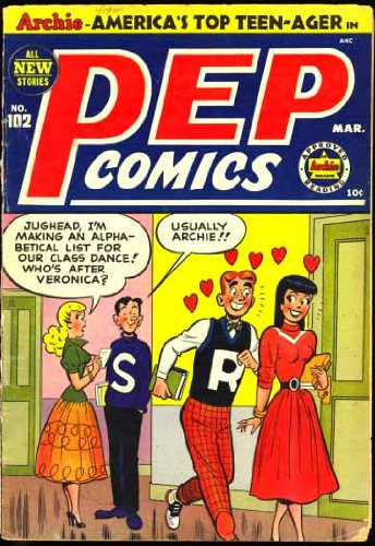 Amazon.com: "Pep" Archie Comic #102 March 1954: Veronica Lodge: Books