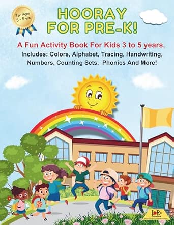 Amazon.com: Hooray For Pre-K!: A Fun Activity Book For Kids 3 To 5 ...