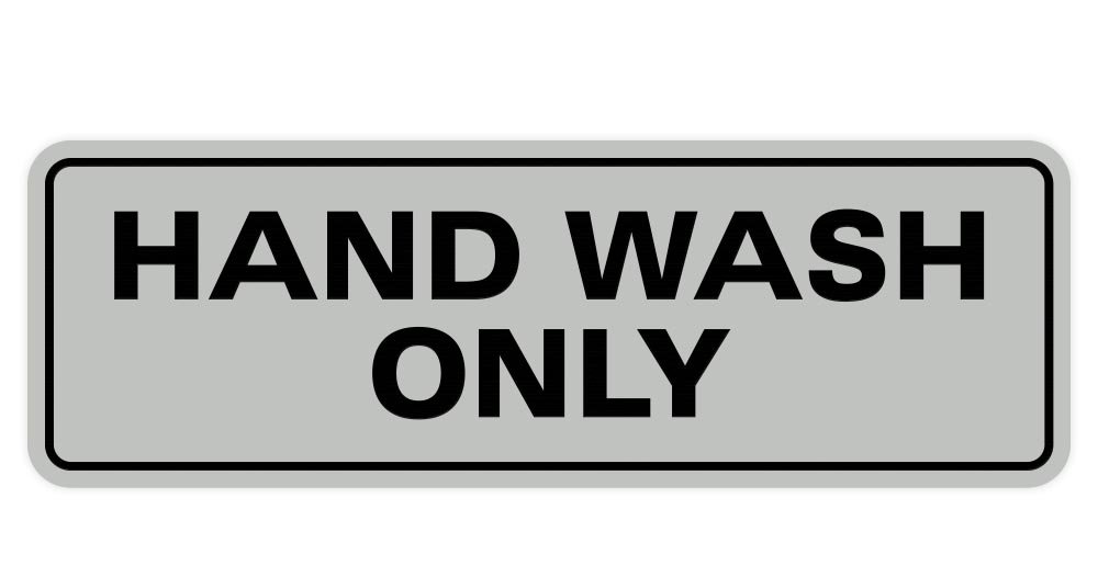 Amazon.com : All Quality Standard Hand Wash Only Wall or Door Sign ...