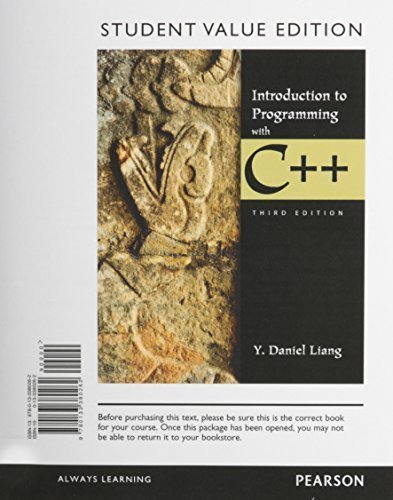 Introduction to Programming with C++, Student Value Edition plus MyProgrammingLab with Pearson ...