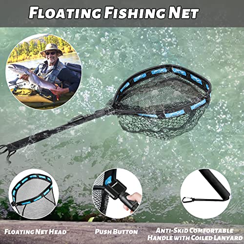 Snapklik.com : Floating Fishing Net, Rubber Coated Fish Net For Easy ...