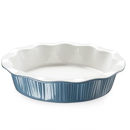 Amazon.com: HVH 10 inch Pie Pan for Baking, Ceramic Pie Dish, Deep Dish ...