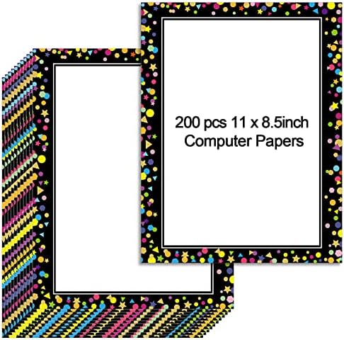 Amazon.com : Estune 200 Pcs Stationery Computer Paper 8.5x11'' Bulk ...