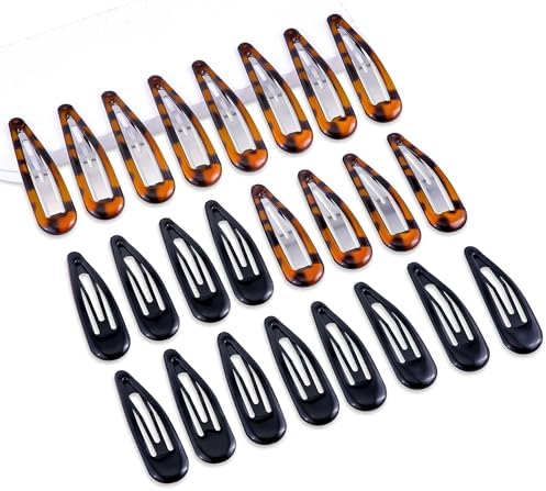 Amazon.com : Cptots Small Hair Barrettes For Women No Slips Metal Snap ...