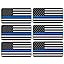 6 pcs 3M REFLECTIVE USA Stealthy Flag Hard Hat Stickers, Black Ops ...