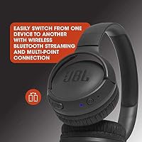 Amazon.com: JBL Tune 500BT Wireless On-Ear Headphones - Black (Renewed ...