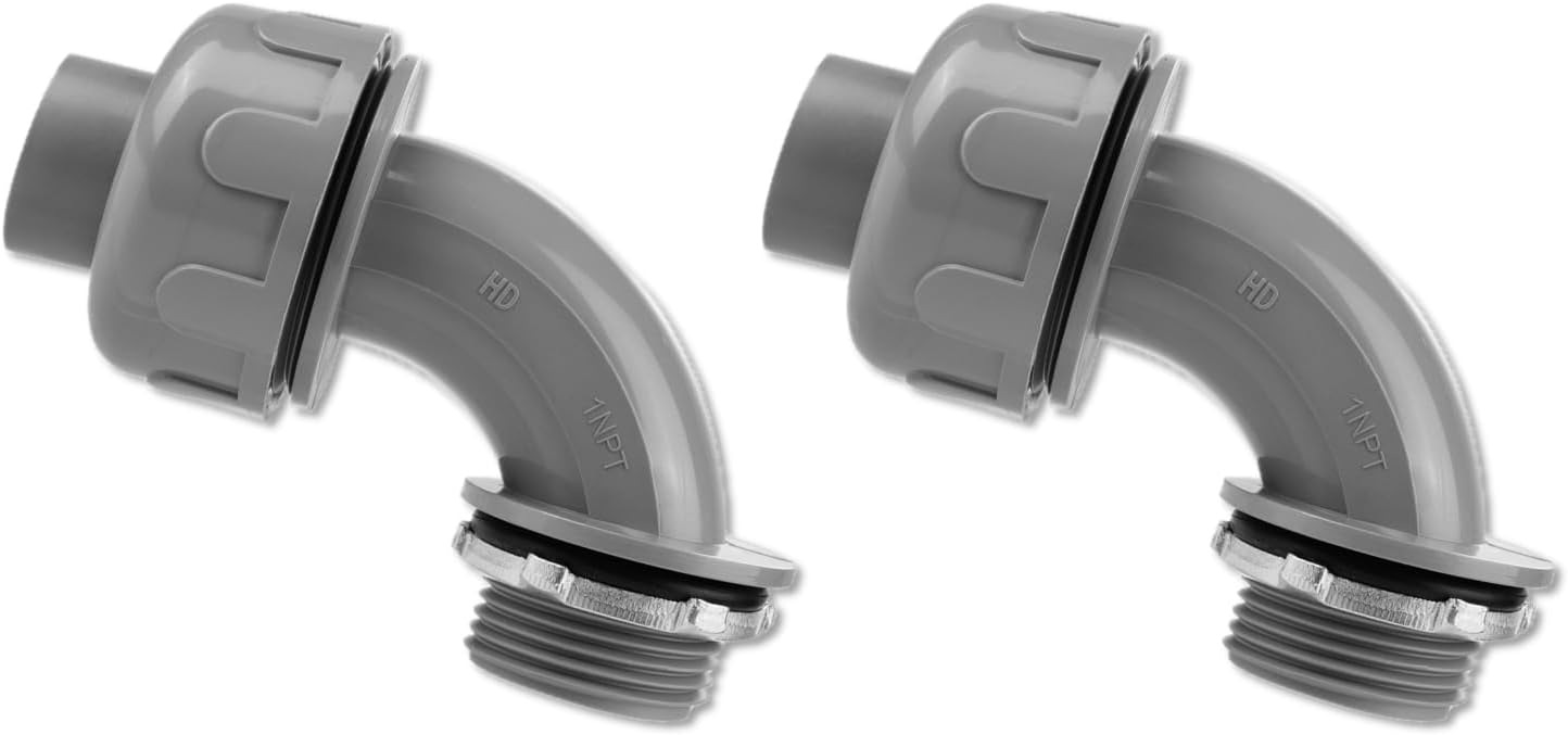 Joyangy 1 Inch NPT Liquid Tight Nonmetallic 90 Degree Elbow Electrical ...