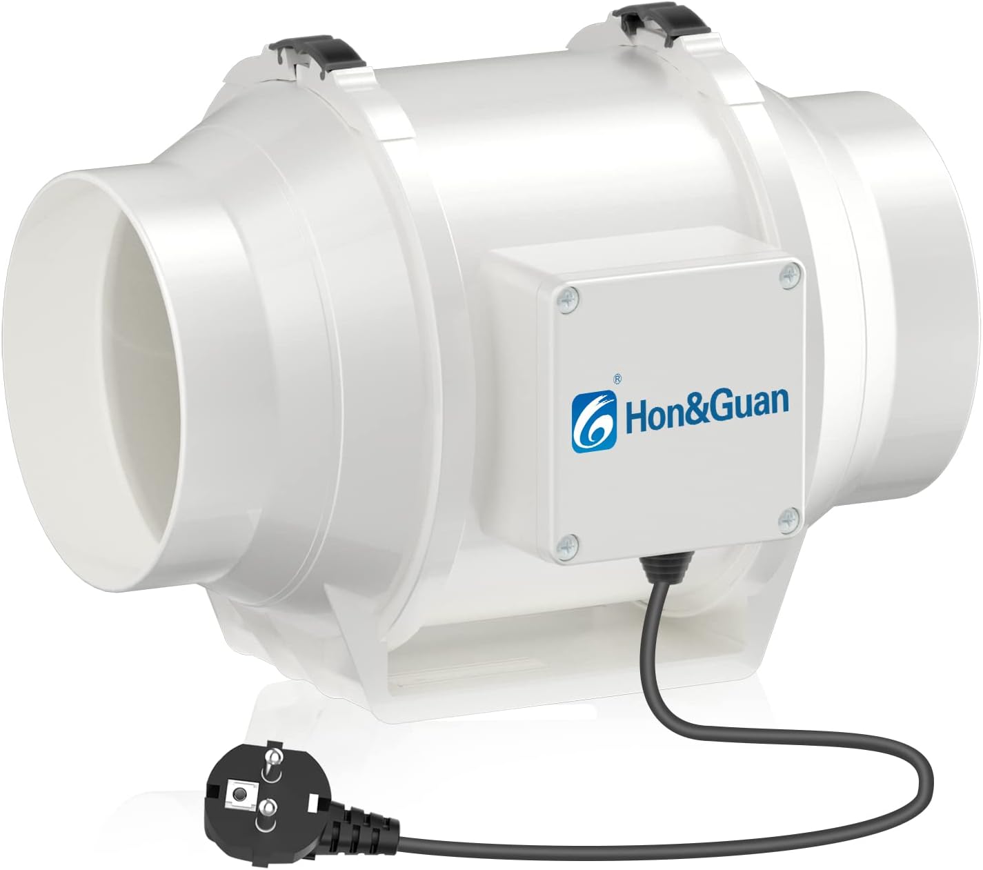 Hon&Guan Rohrventilator 125mm Regelbar Leise Inline-Kanalventilator Rohrlüfter Abluftventilator ...