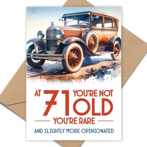 Amazon.com : Paintio Happy 71st Birthday Card for Women and Men - Funny ...