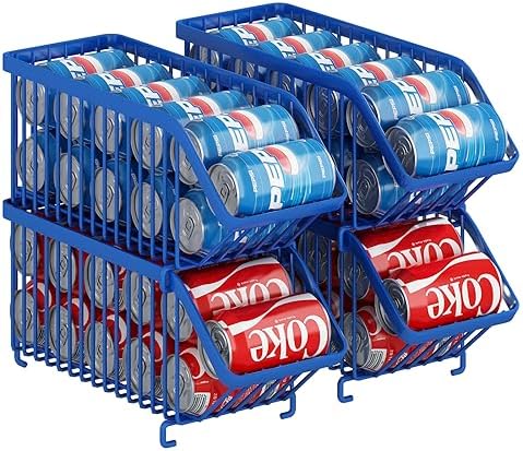 Amazon.com: Sonyabecca 4-Pack Can Storage Organizer Pantry, Stackable ...