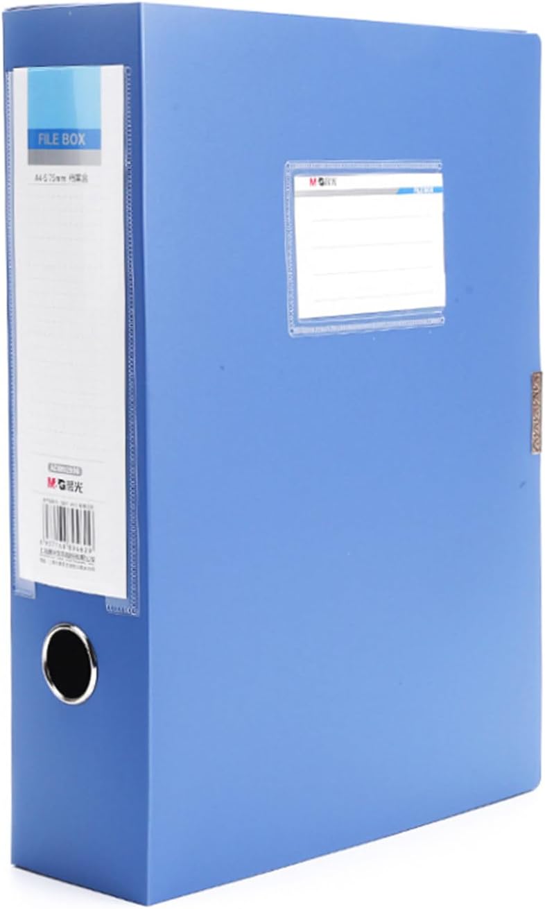 Amazon.com: M&G A4 Storage File Box Plastic Archives Case with Lid, 3in ...