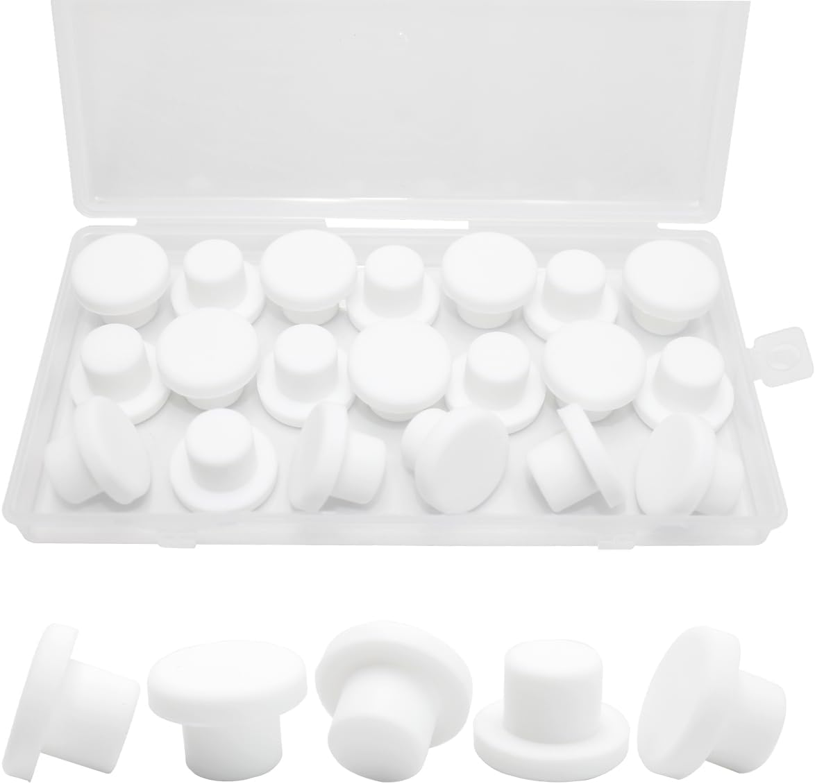 Amazon.com: BOPOREAE 20Pcs 1/2"/13mm T-Shape Silicone Plugs for Holes ...