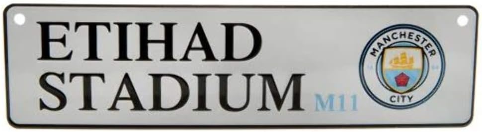 Manchester City F.C. Unisex Official Colour Street Sign, Multi-Colour ...