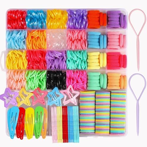 Amazon.com : YGDZ Toddler Hair Accessories Set, 1000PCS Colorful Hair ...