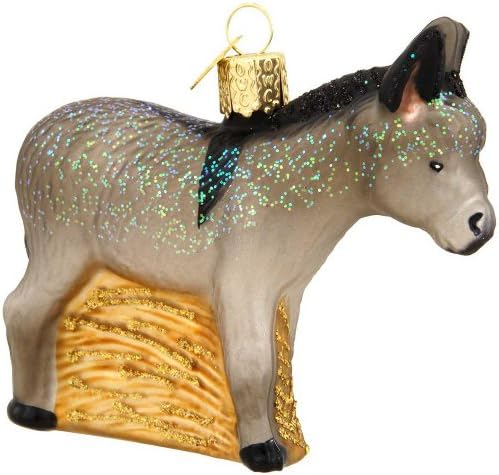 Amazon.com: Funny Christmas Donkey Ornament, Farm Holiday Decor ...