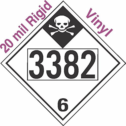 GC Labels-R335c3382, Inhalation Hazard Class 6.1 UN3382 20mil Rigid ...