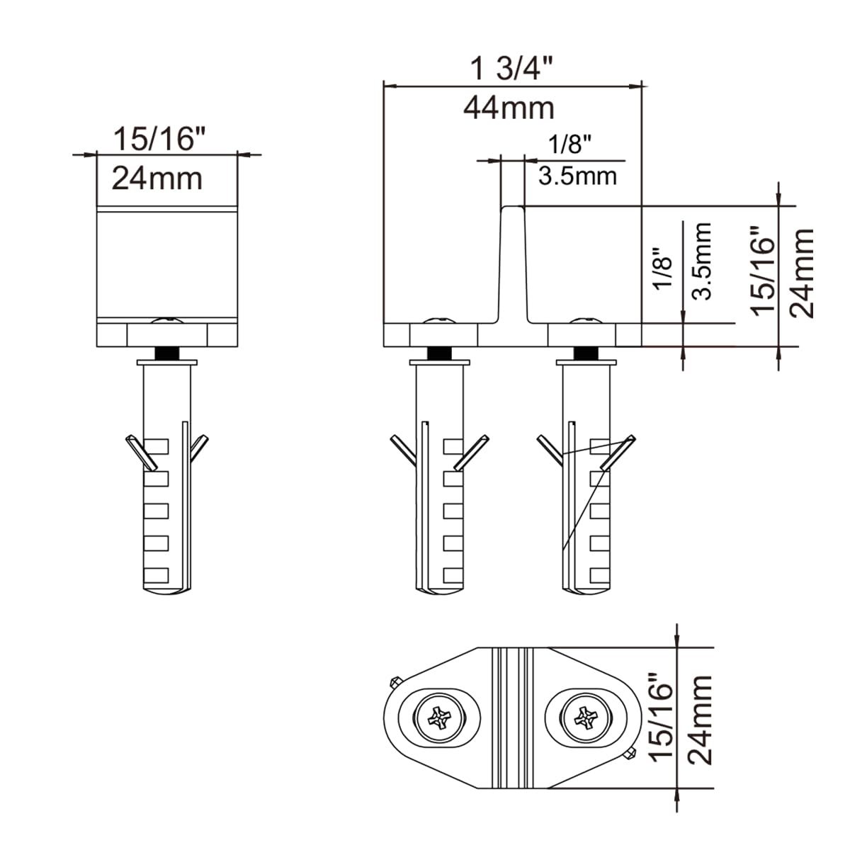 Snapklik.com : JUGREAT Black Aluminum T-Guide For Sliding Barn Door ...