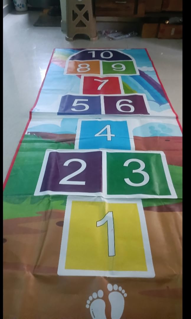 Kids Mandi Hopscotch Count & Jump Game | Jumbo Kids Play Mat (40" x 108 ...