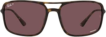 Amazon.com: Ray-Ban RB4375 Rectangular Sunglasses, Havana/Polarized ...
