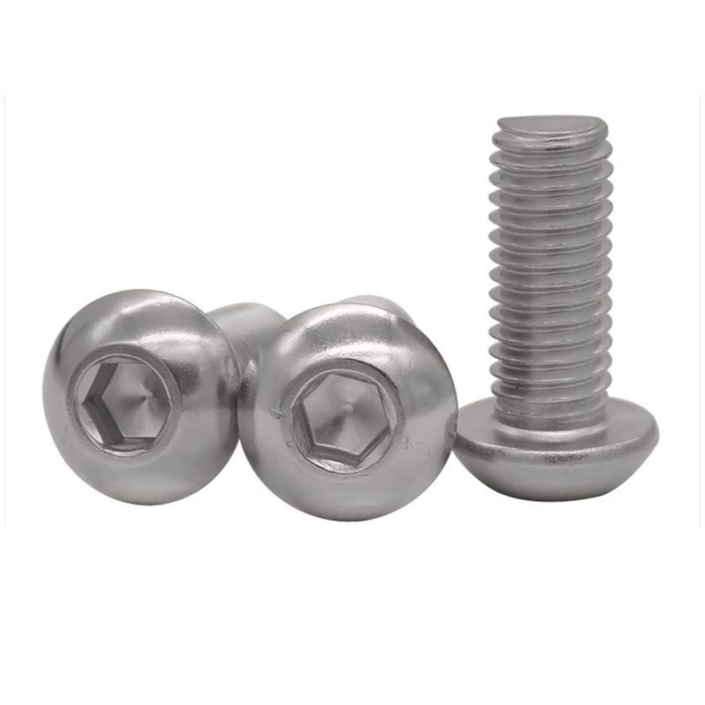 PZRT 50pcs M5 x 10mm Button Head Socket Cap Screws,304 Stainless Steel ...