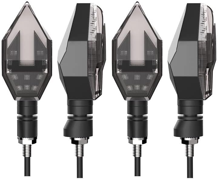 IIVAAS DC Power Pack of 4 Arrow Style Blinker Bright YELLOW & BLUE LED ...