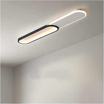 Large Black White Linear Ceiling Surface Mount Lights LED - Modern ...