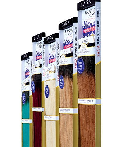Amazon.com : Saga Brazilian Remy 100% Human Hair - BLOW OUT STRAIGHT ...