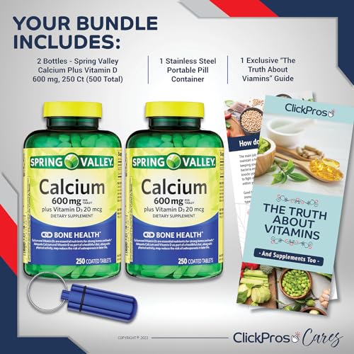Snapklik.com : Spring Valley Calcium Plus Vitamin D Tablets Dietary ...