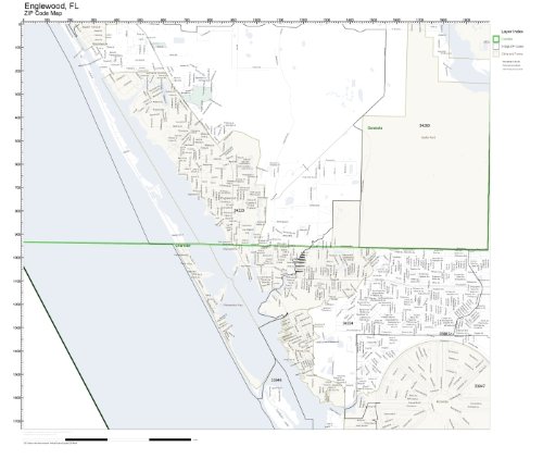 ZIP Code Wall Map of Englewood, FL ZIP Code Map Laminated: Amazon.com ...