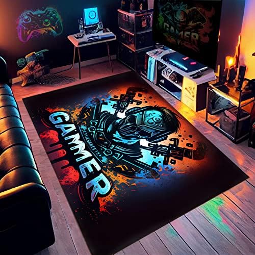 Amazon.com: Gaming Rug - Gamer Rug for Game Room, Gamer Rugs for ...