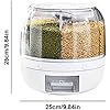 Amazon.com: Rice Storage Container 360° Rotating Food Dispenser,7 ...