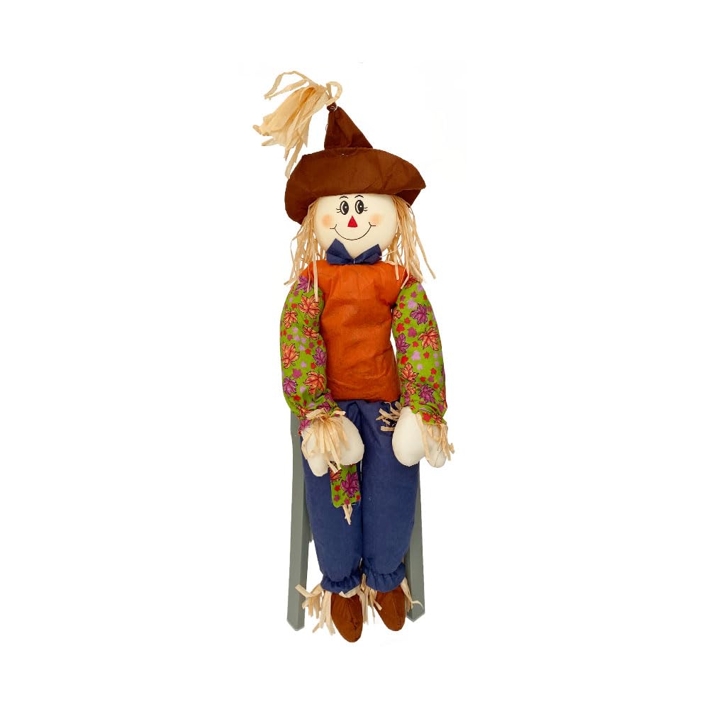 Amazon.com: Wedfull Large Scarecrow Sitter Fall Decor Stuffed Girl ...