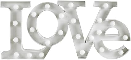 Contemporary Warm White 24 LED Battery Operated Love Shaped Decorative ...