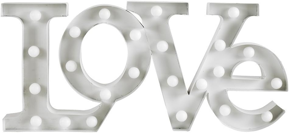 Contemporary Warm White 24 LED Battery Operated Love Shaped Decorative ...