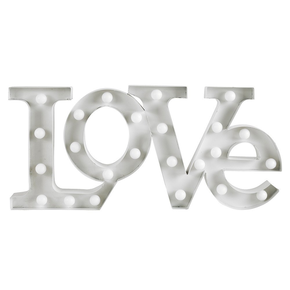 Contemporary Warm White 24 LED Battery Operated Love Shaped Decorative ...