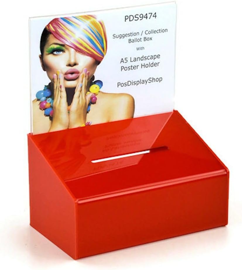 POS Display Shop Red Acrylic Suggestion Comments Feedback Collection ...
