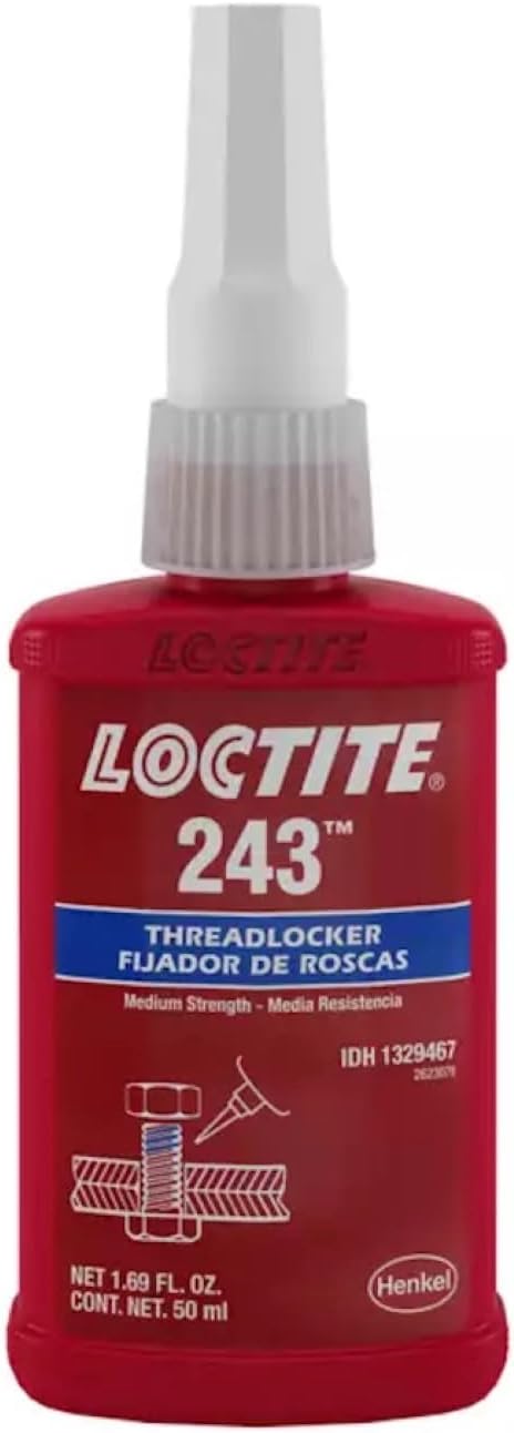 Loctite 1329467 243 Blue Medium Strength Threadlockers, 1.69 : Amazon ...