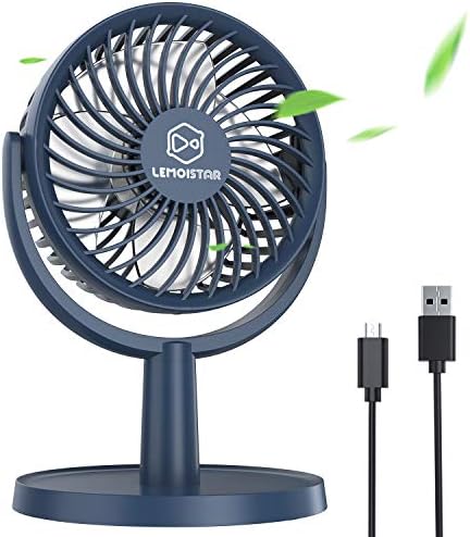 BESKAR USB Powered Clip on Fan, Portable Small Fan with Cord, 3 Speeds ...