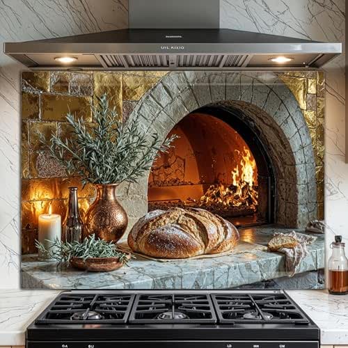 Amazon.com: Tempered Glass Backsplash for Kitchen - Easy to Clean ...