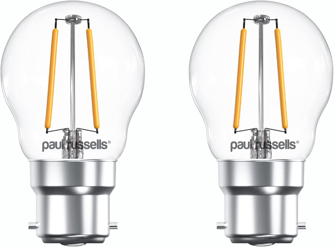 10 x G45 Round Globe Golf Ball Light Bulbs in 25 Watt Bayonet B22 ...