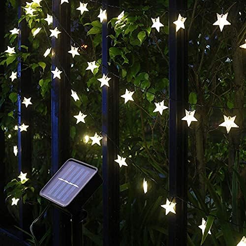 Solar String Lights, 29Ft/9M 60 LED Solar Star String Lights Warm White ...
