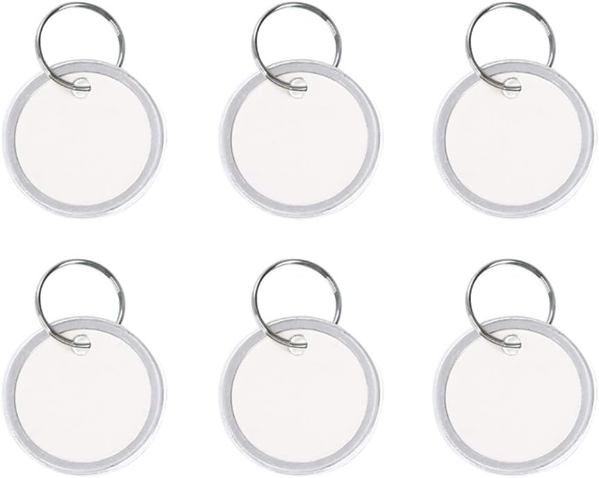 Amazon.com : MAQIHAN Clear Key Tags - 40 PCS Metal Rim Key Tags 1.2 ...