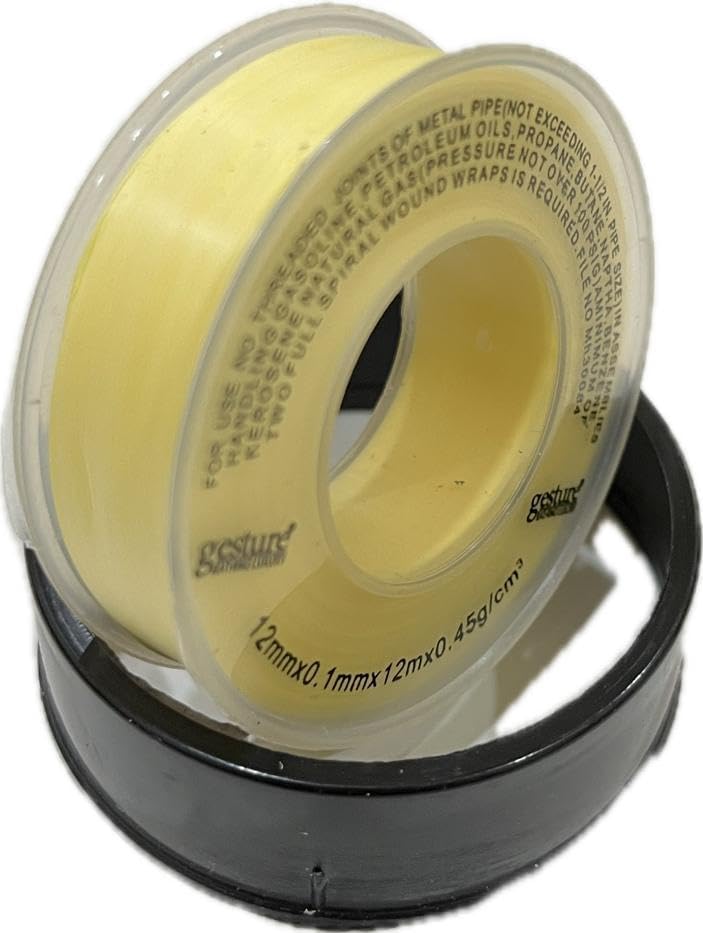 Heavy Duty Teflon Tape for Plumbing, 12mm Wide x 12m Long x 0.1mm Thick ...