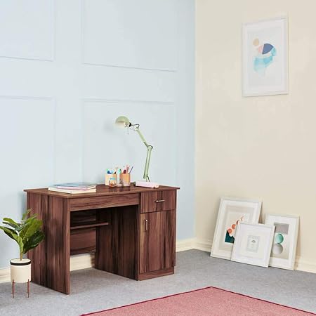 Fusion Furnish Premium Engineered Wood Stance Study Table with Storage ...